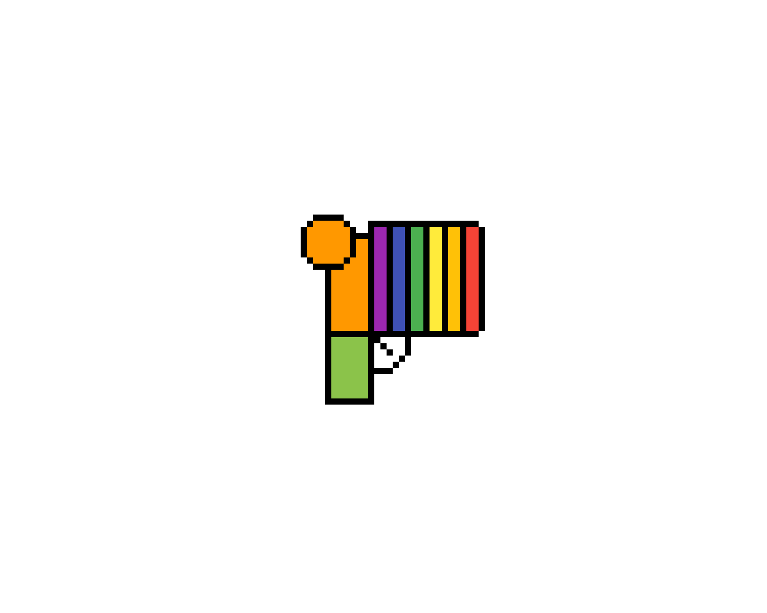 Pixilart - Rainbow Blaster by Tristan777
