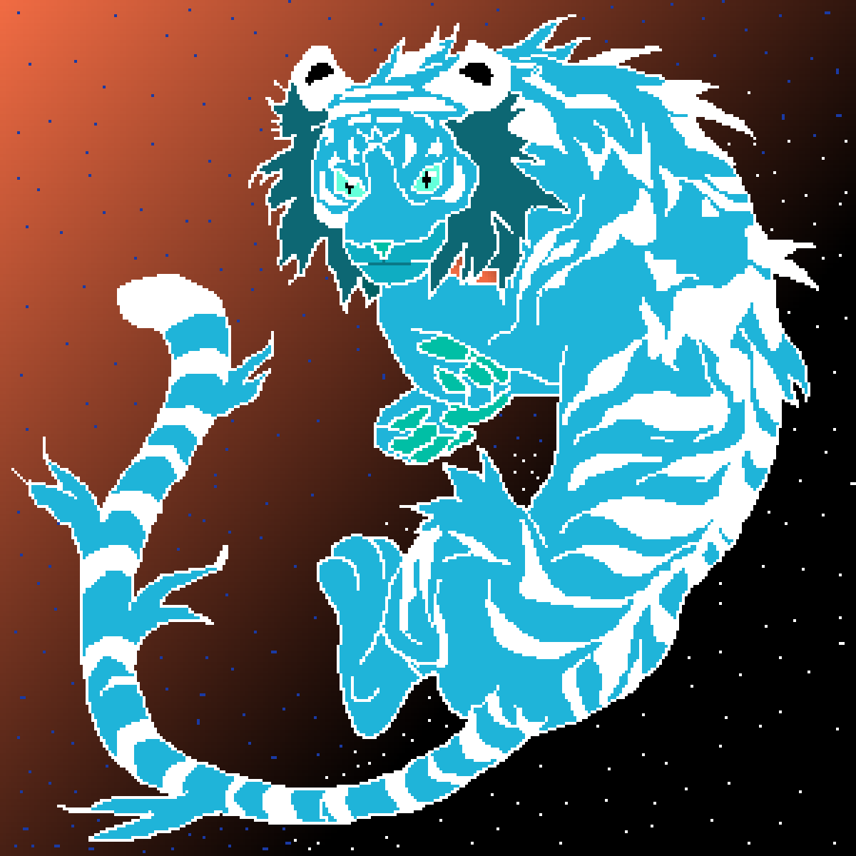 Pixilart - Inverted Tiger by kiwimanghost