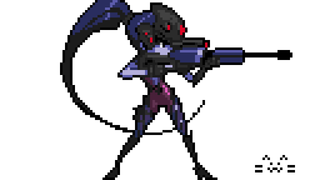 Pixilart - Overwatch Widowmaker Pixel Stamp by GiniMew