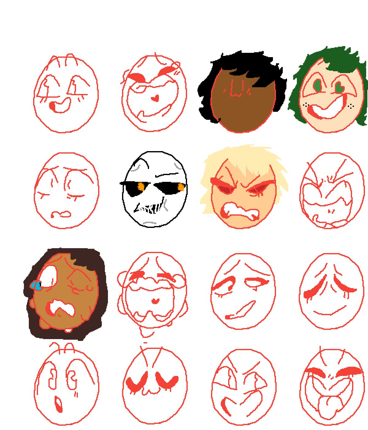 Editing make a face - Free online pixel art drawing tool - Pixilart