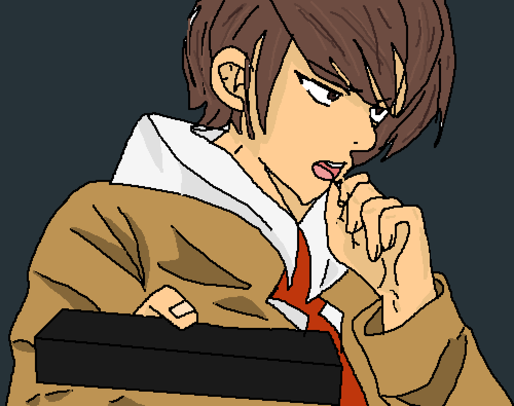 Editing death note anime - Free online pixel art drawing tool - Pixilart