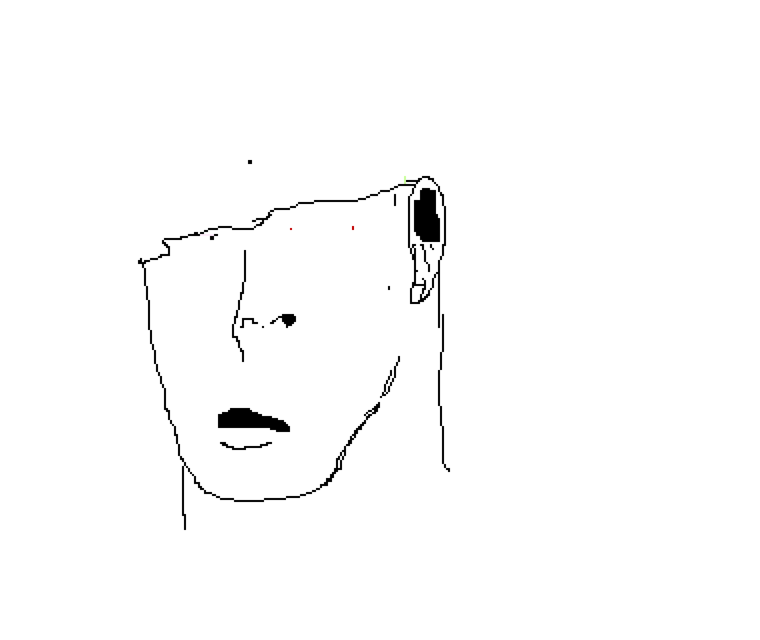 Pixilart - half of a humans head by joshspalatty