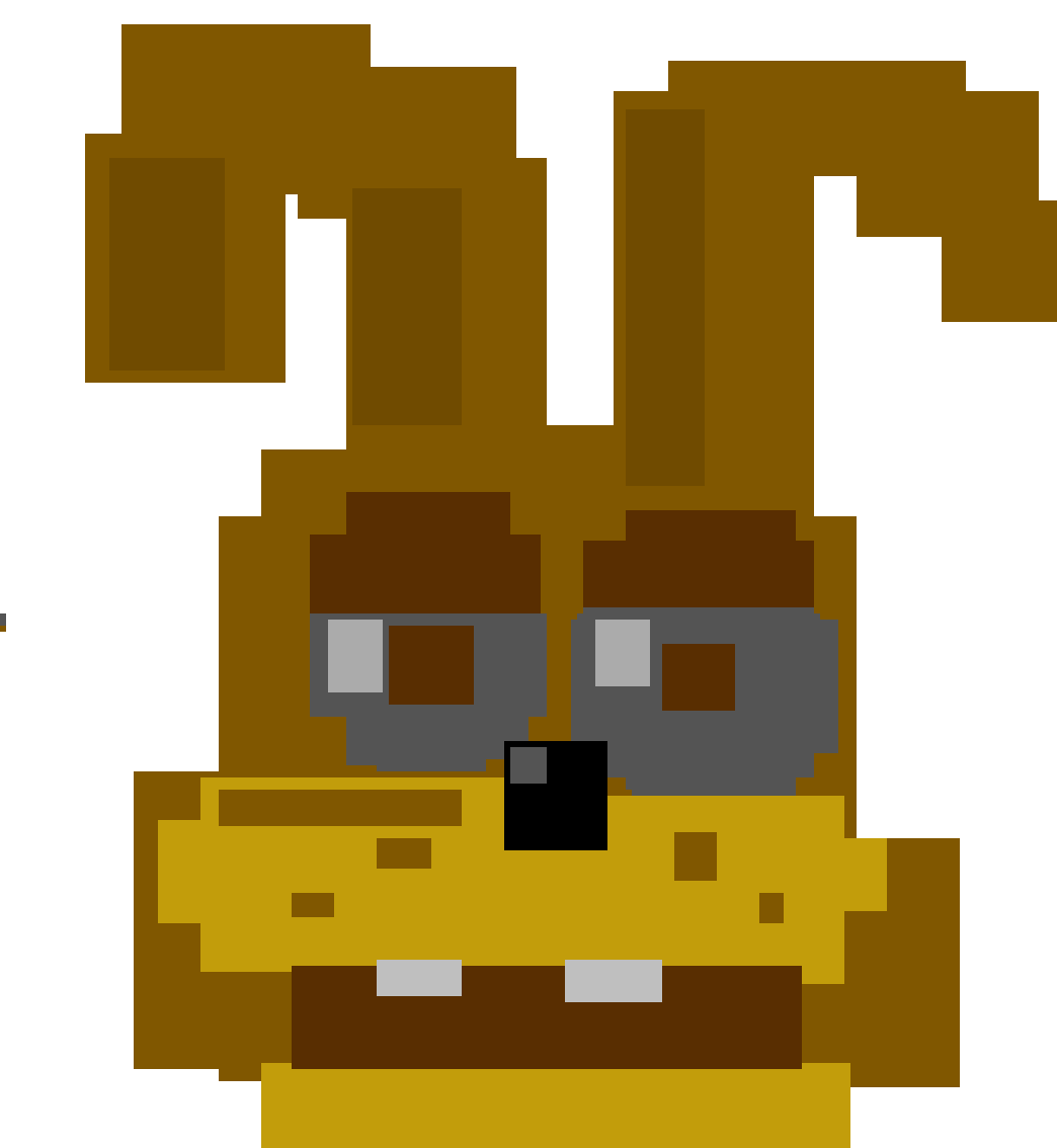 Pixilart - fnaf 4 springbonnie head by Veccour