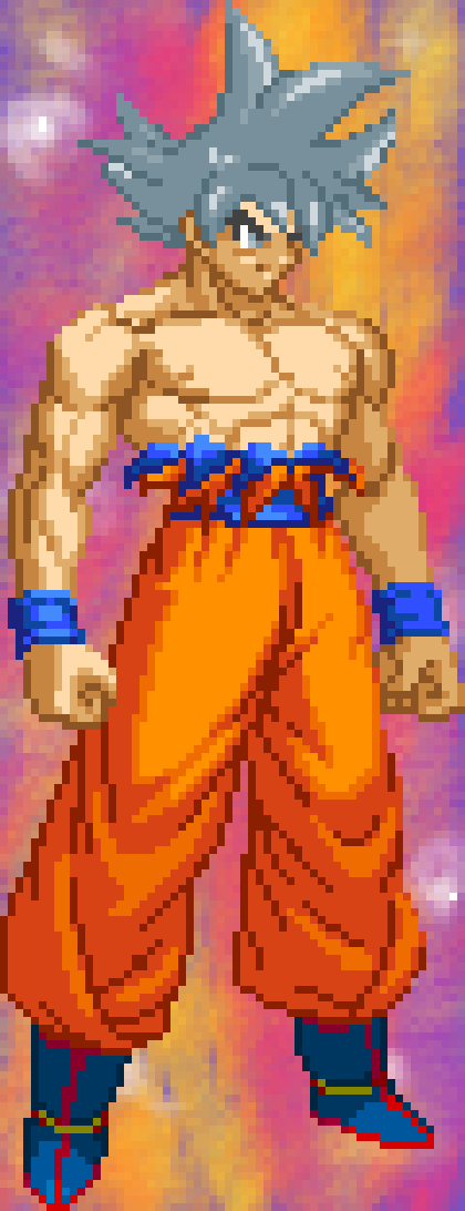 Editing Goku UI Pixel Art - Free online pixel art drawing tool - Pixilart