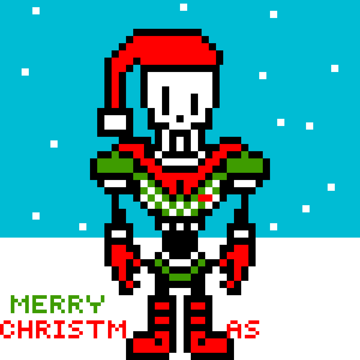 Pixilart - Merry Christmas! (Papyrus) by pokesonic1991