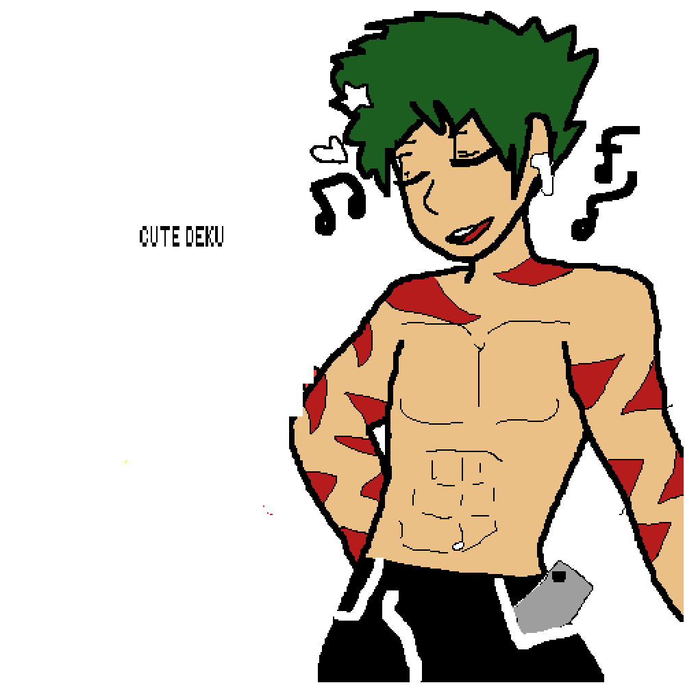 Editing Cute deku - Free online pixel art drawing tool - Pixilart