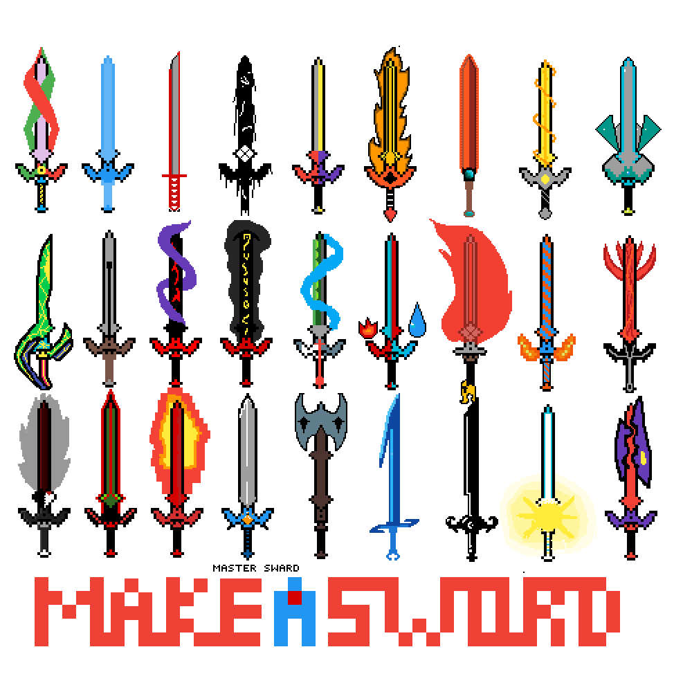 Editing SWORDS!!!!!!!! - Free online pixel art drawing tool - Pixilart
