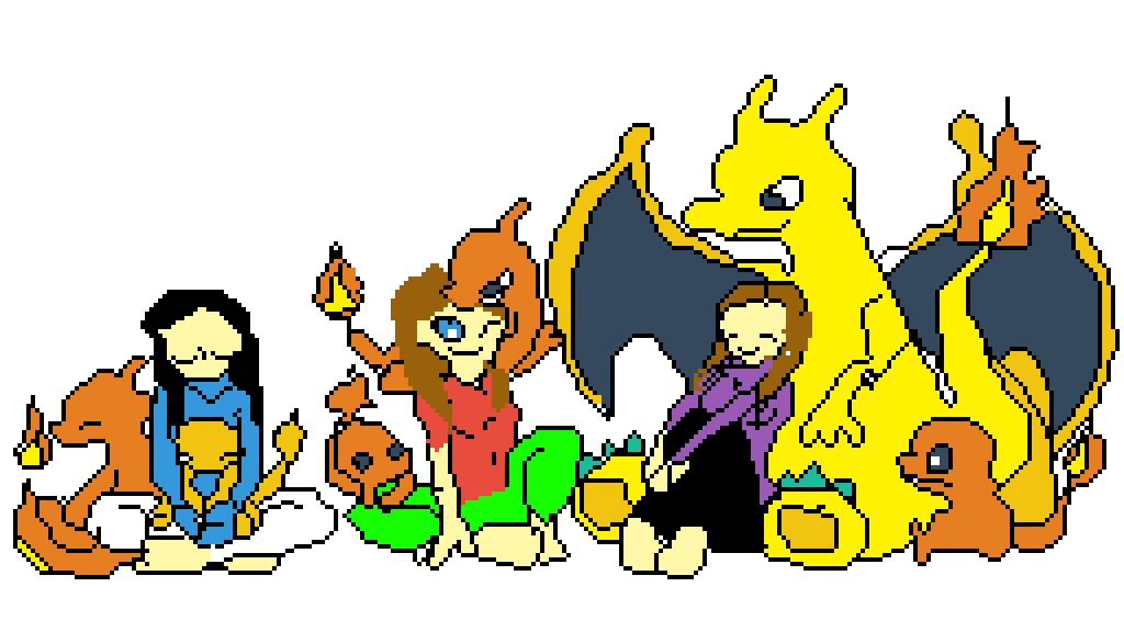 Pixilart - Pokemon Fam by foxxdenn