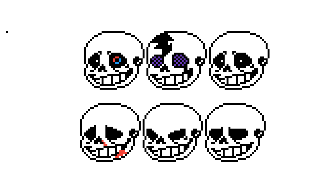 Editing Sans heads - Free online pixel art drawing tool - Pixilart