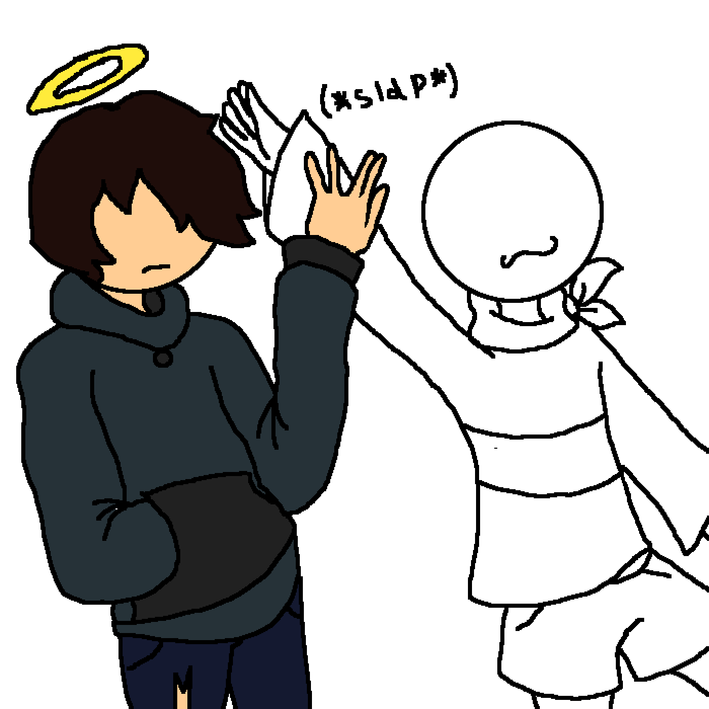 Pixilart - hIgH fIvE by Xio-Chan