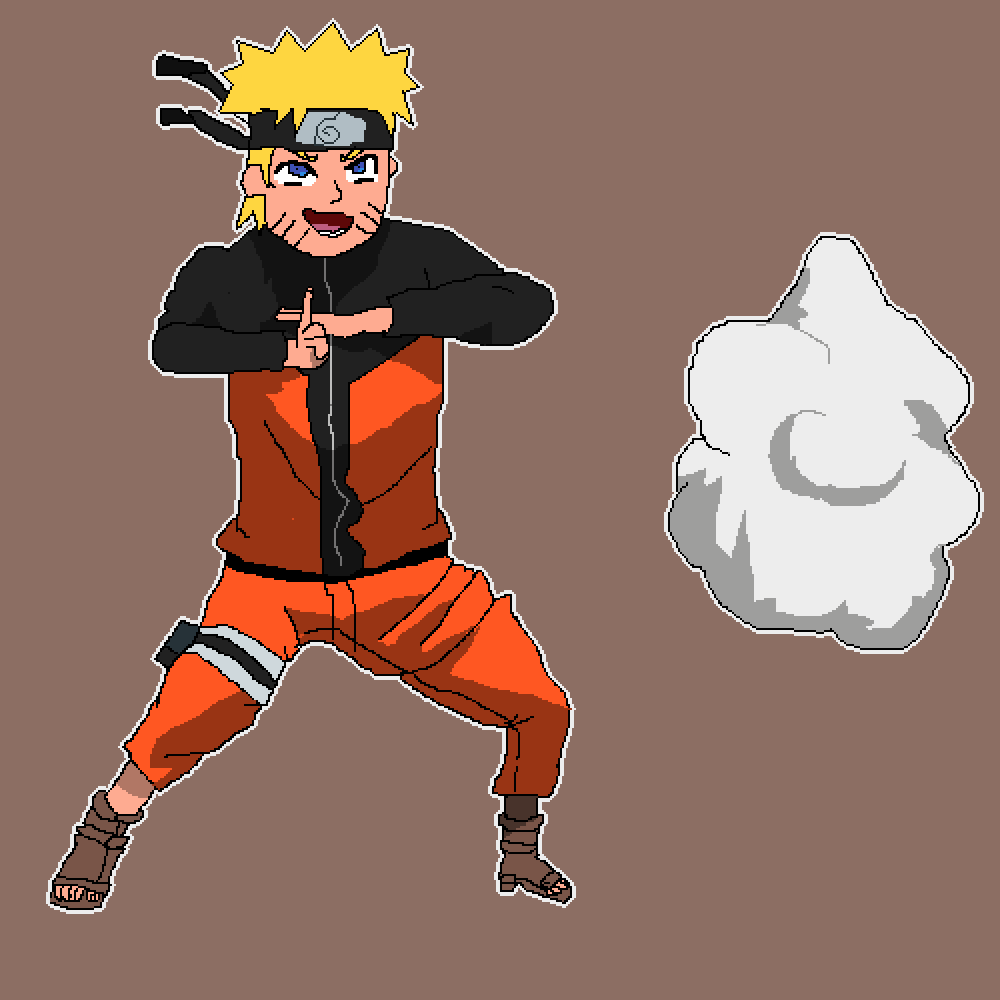 Pixilart Shadow Clone Jutsu By Dotsinlines