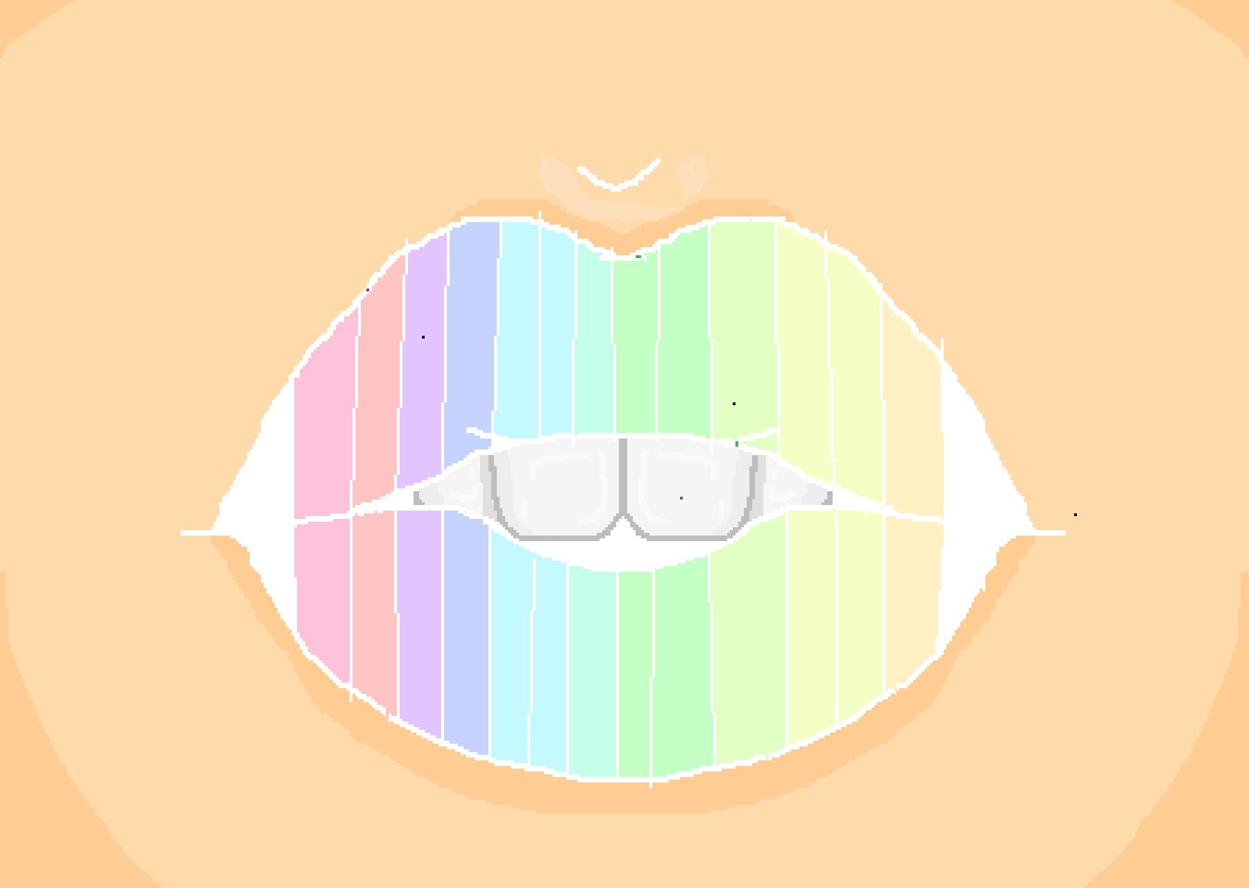 Pixilart - rainbow pastel lips by Pfp-by-meC