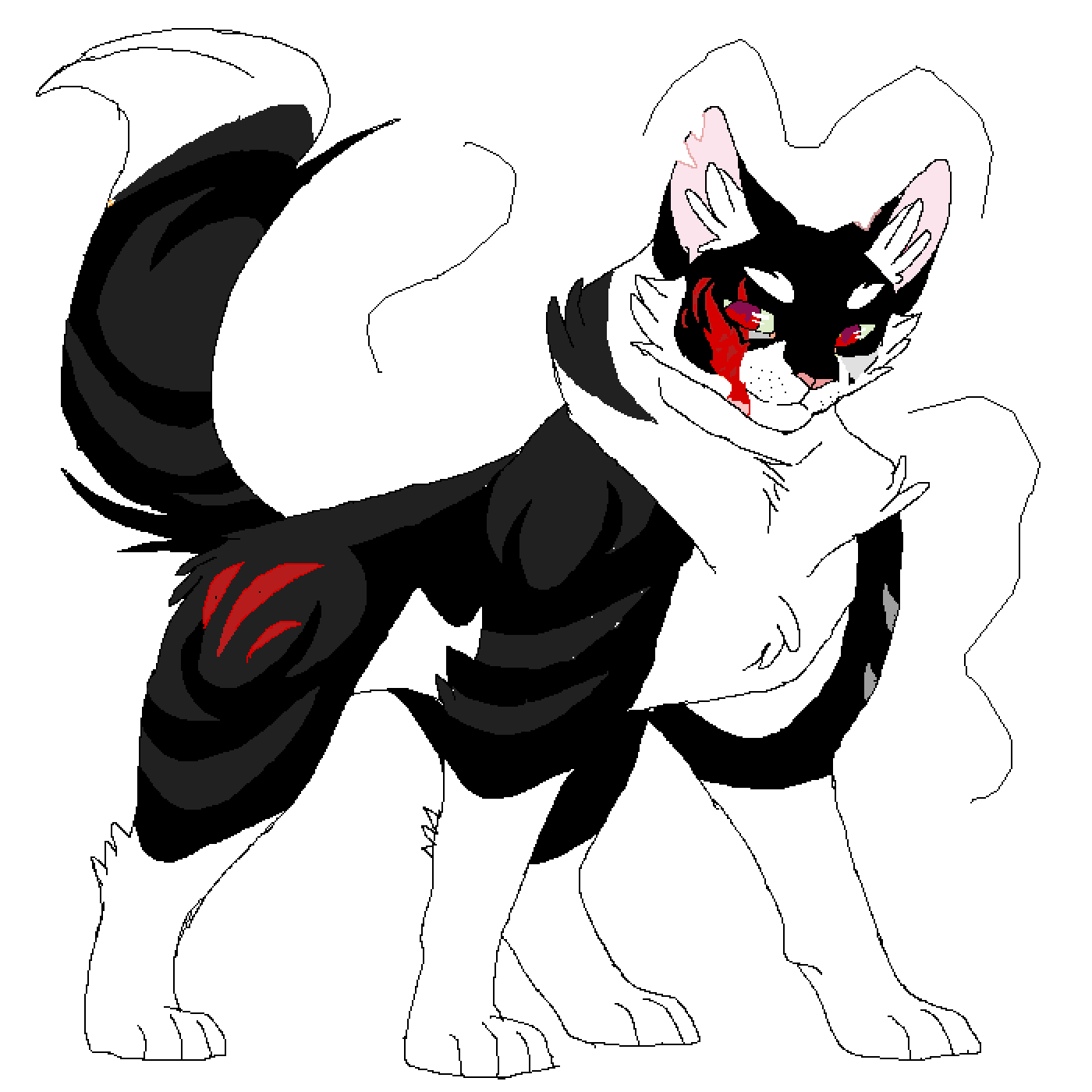 Editing warrior cat - Free online pixel art drawing tool - Pixilart