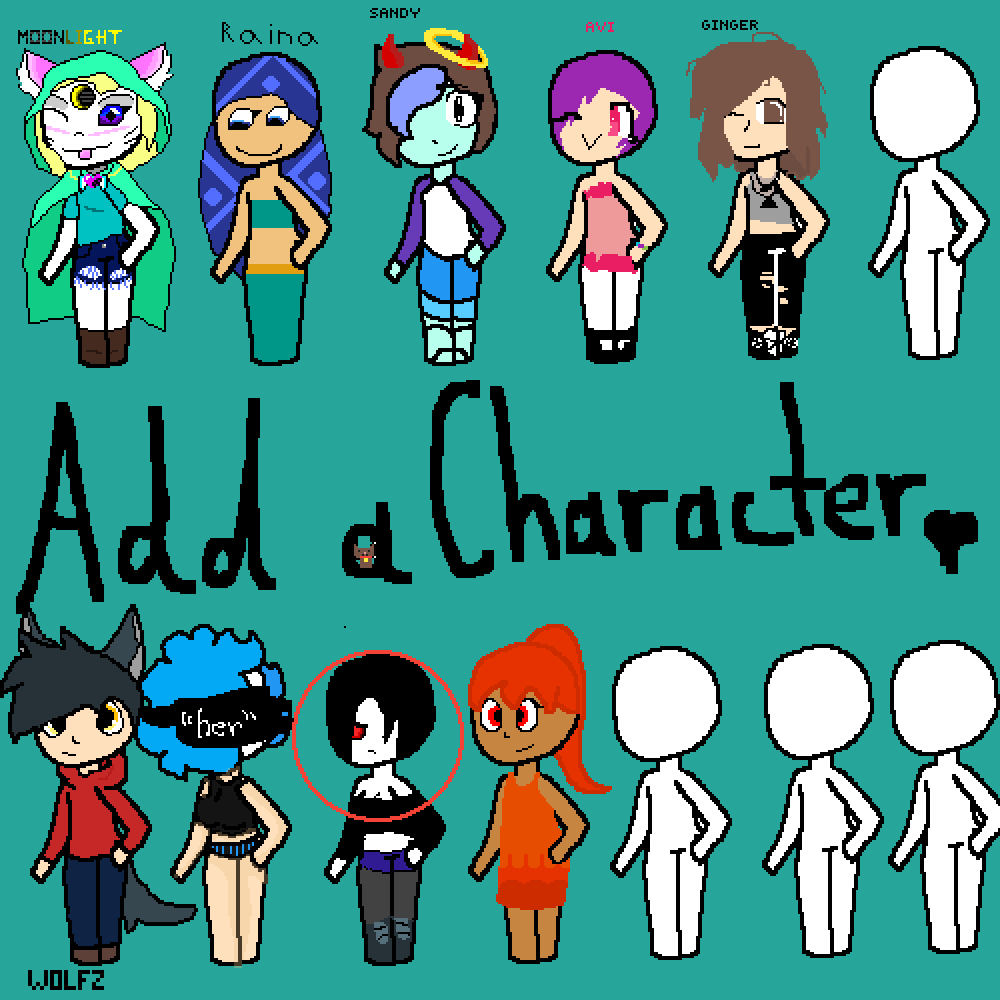 Editing Add a Character - Free online pixel art drawing tool - Pixilart