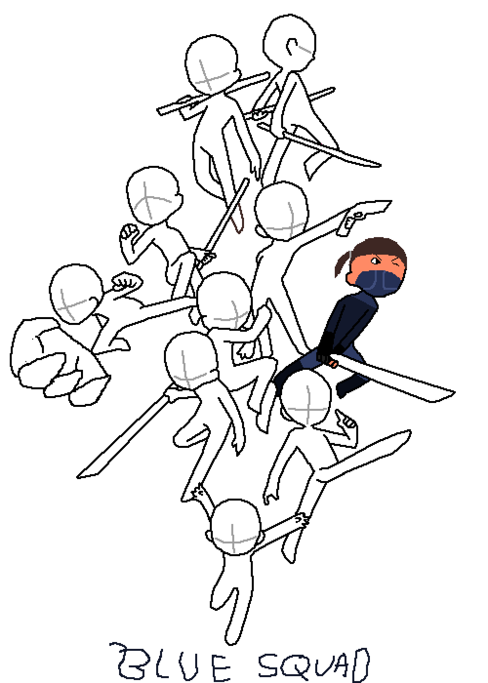 Pixilart - Blue Squad by Tokoy