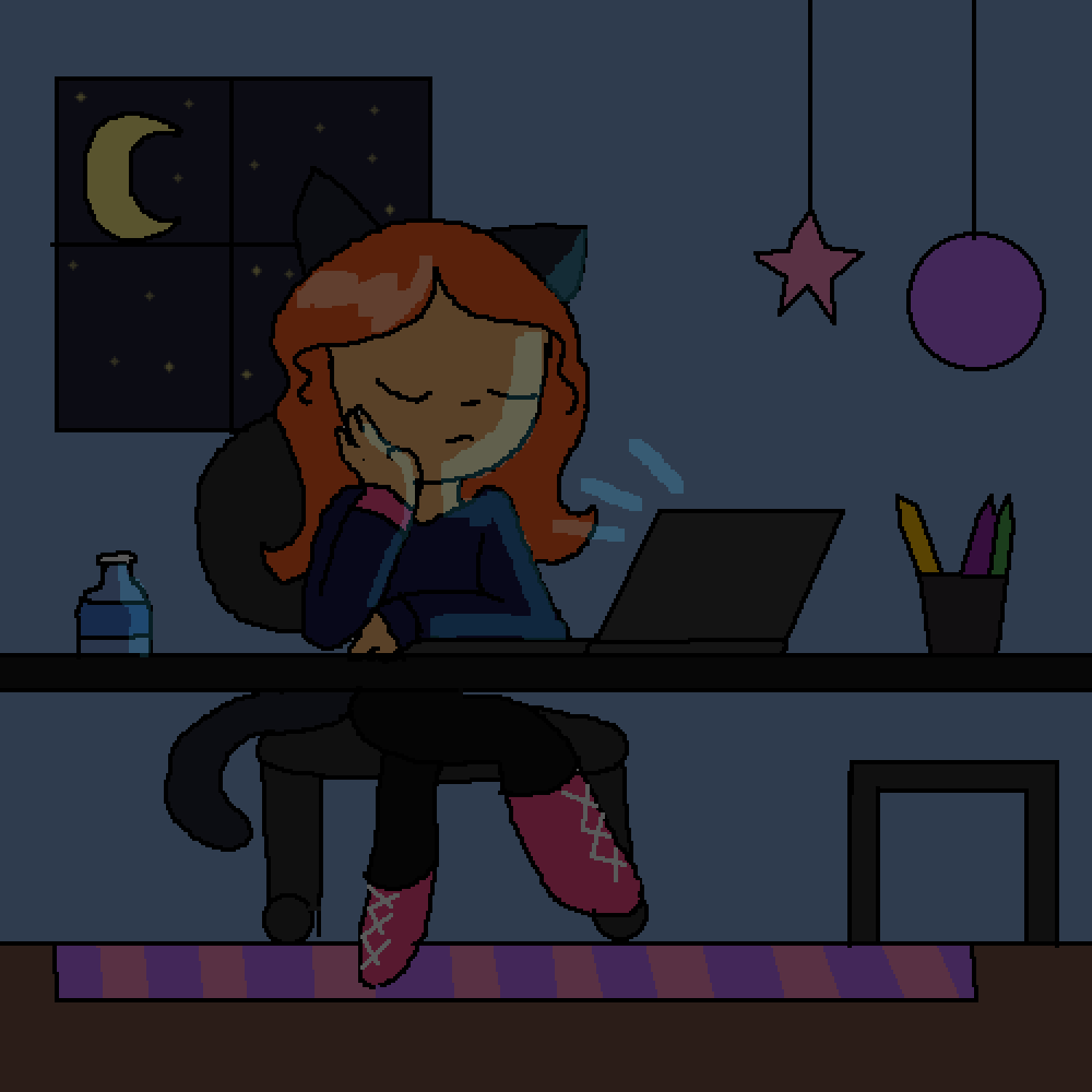 Pixilart - Pixel art late at night by CamdenCat