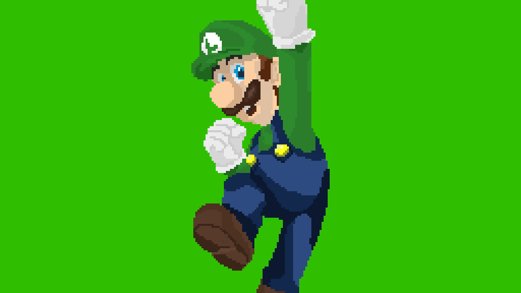 Pixilart - Luigi by meanbasher268