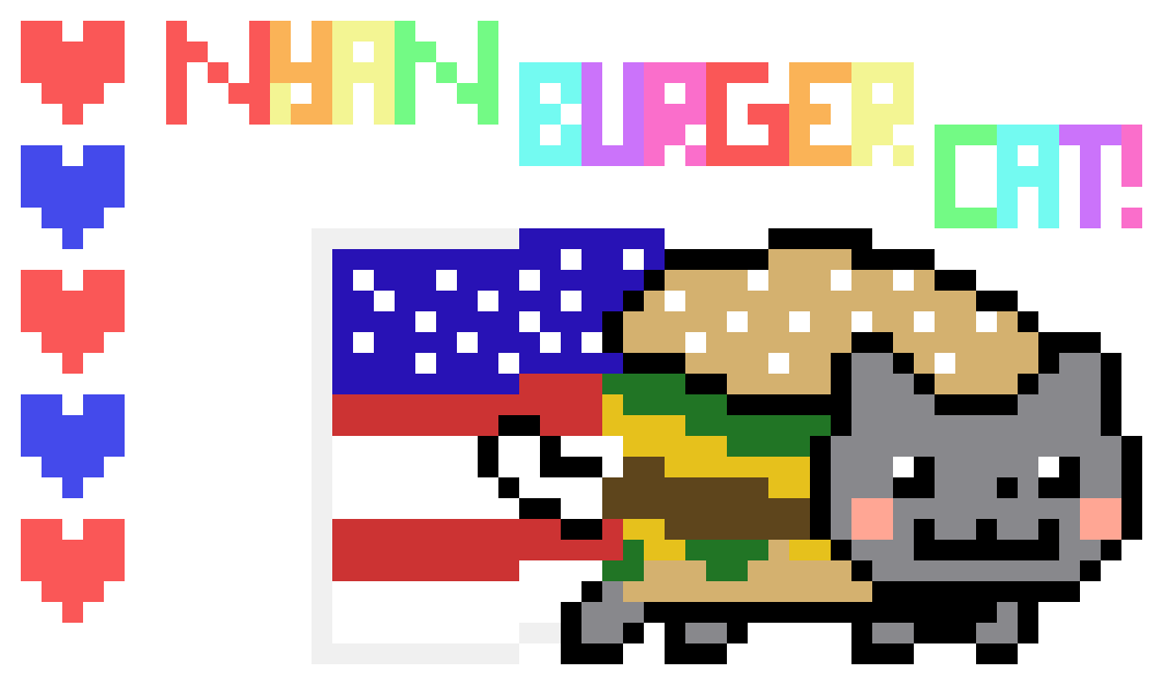 Pixilart - Nyan Burger Cat by Im_not_ordinary