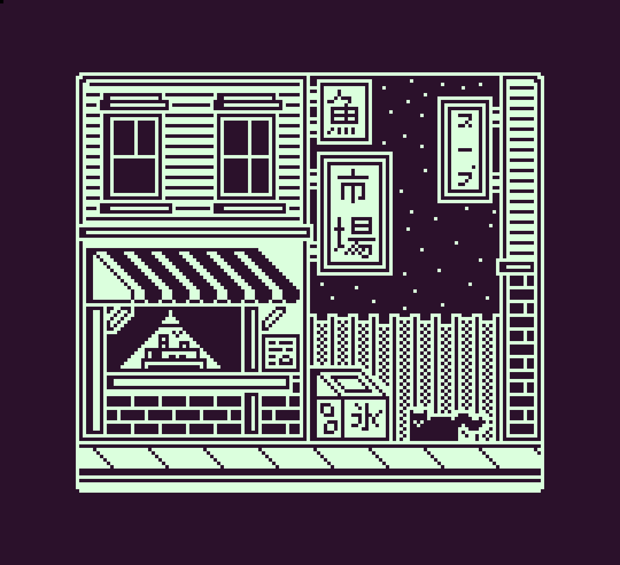 Pixilart - 1 Bit Alley Way by On-3