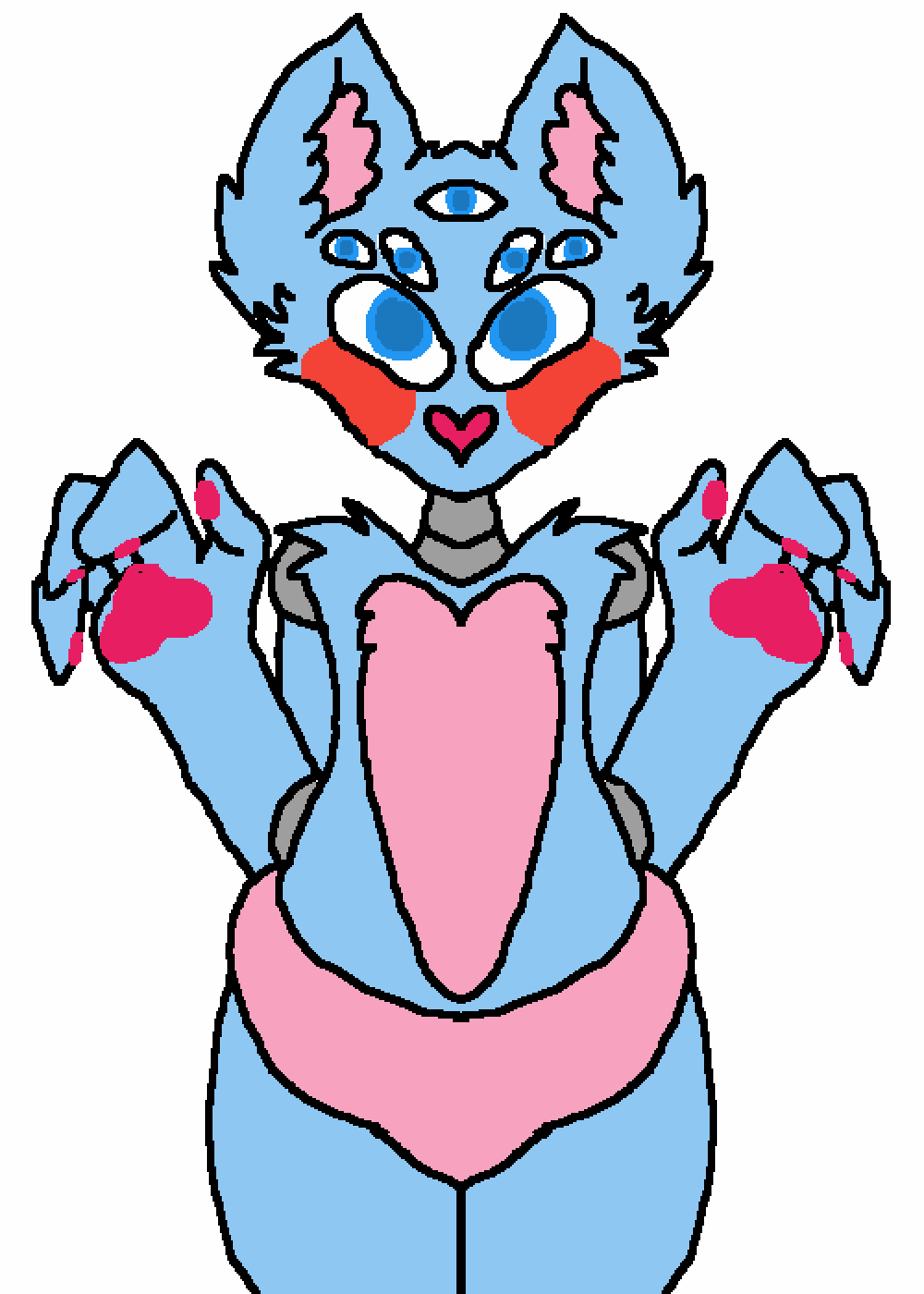 Pixilart - Cotton candy OC (animatronic OC) by DragonsBreath