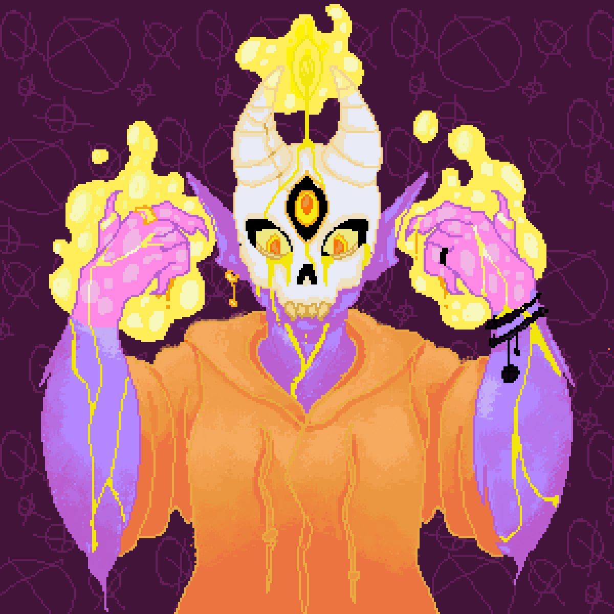 Pixilart - Skull Mage by AppleTeeth