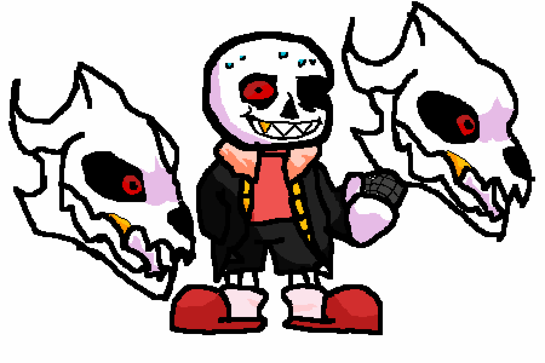 Pixilart - Sans FNF full color by THECAPTAIN85