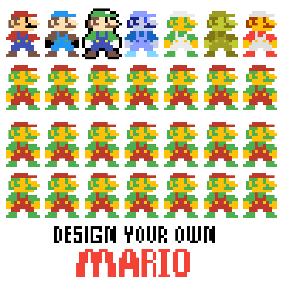 Editing just a mario - Free online pixel art drawing tool - Pixilart