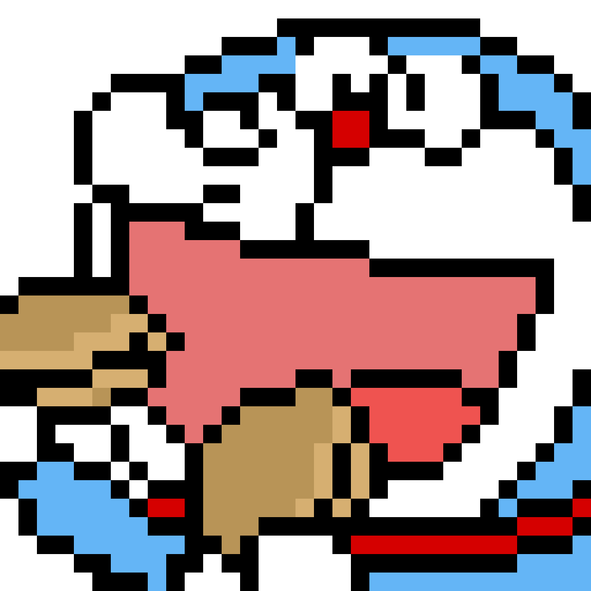 Pixilart - Doraemon eating dorayaki by Malinali-owo