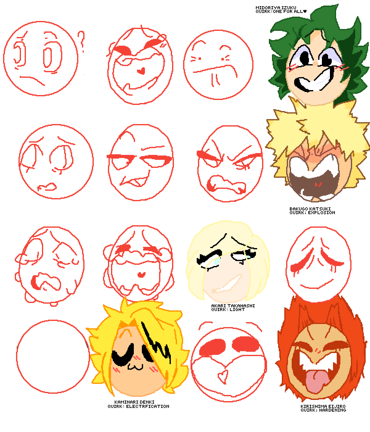 Editing MHA class a 1 - Free online pixel art drawing tool - Pixilart