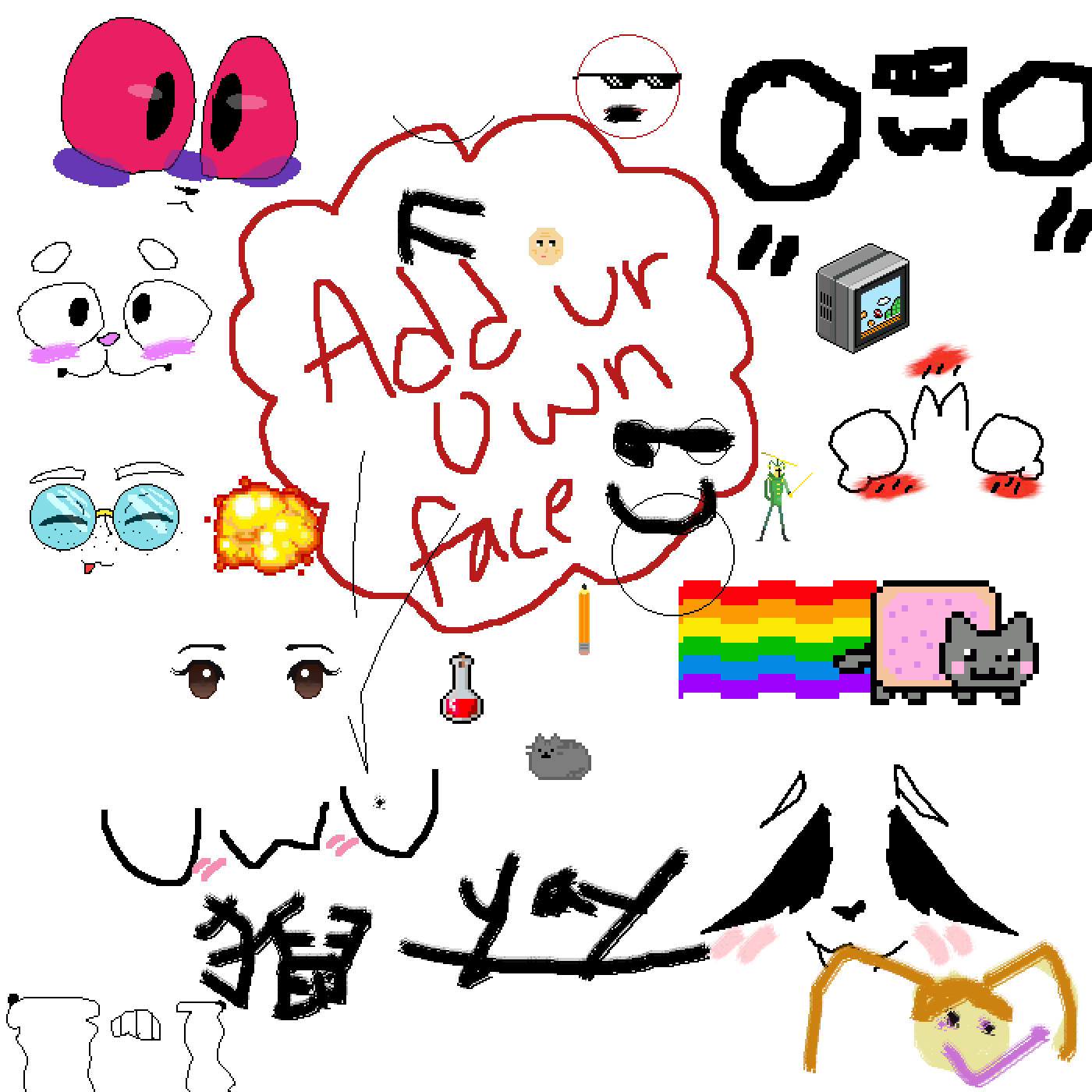 Editing DRAW YOUR FACE - Free online pixel art drawing tool - Pixilart