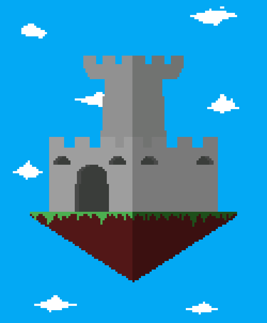 Pixilart - Magical Floating Castle by KawaiiUki