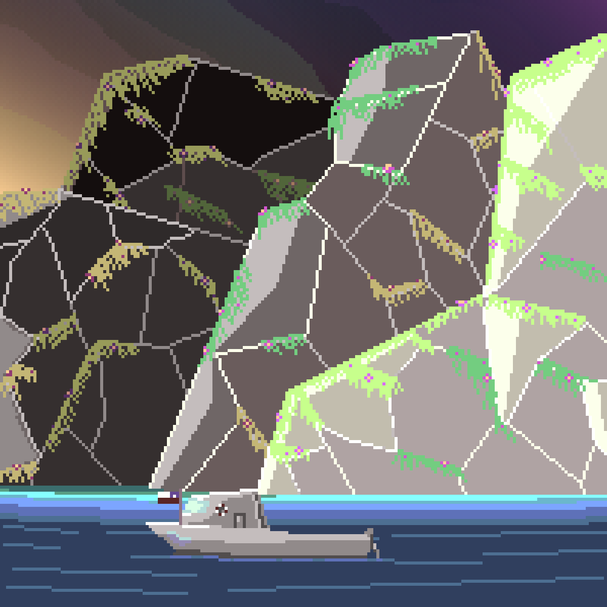 Pixilart - Dawn Cliffs by yowack