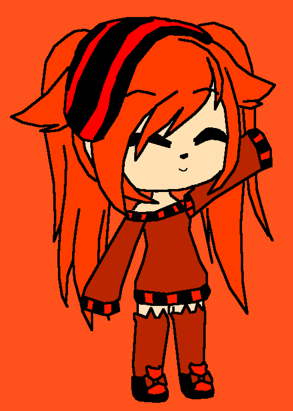 Editing Orange Gacha Girl - Free online pixel art drawing tool - Pixilart