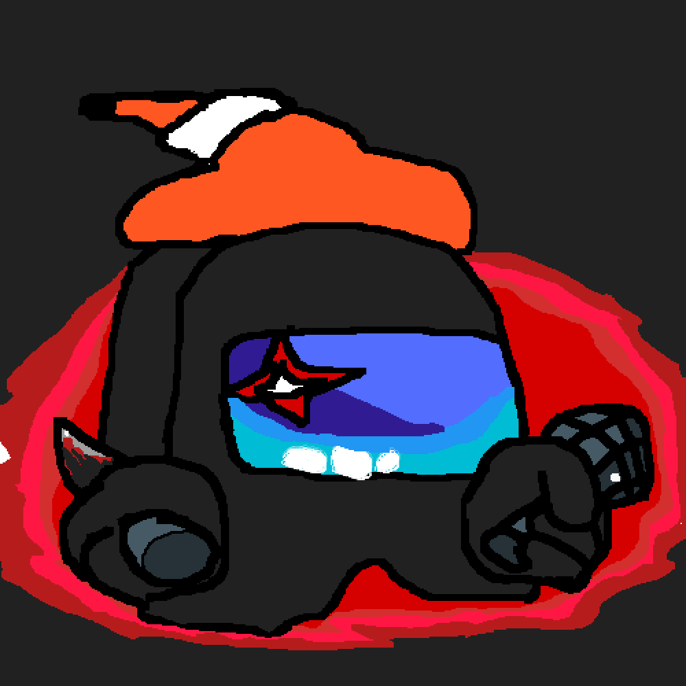 Pixilart - black impostor fnf by Amoogus-sus