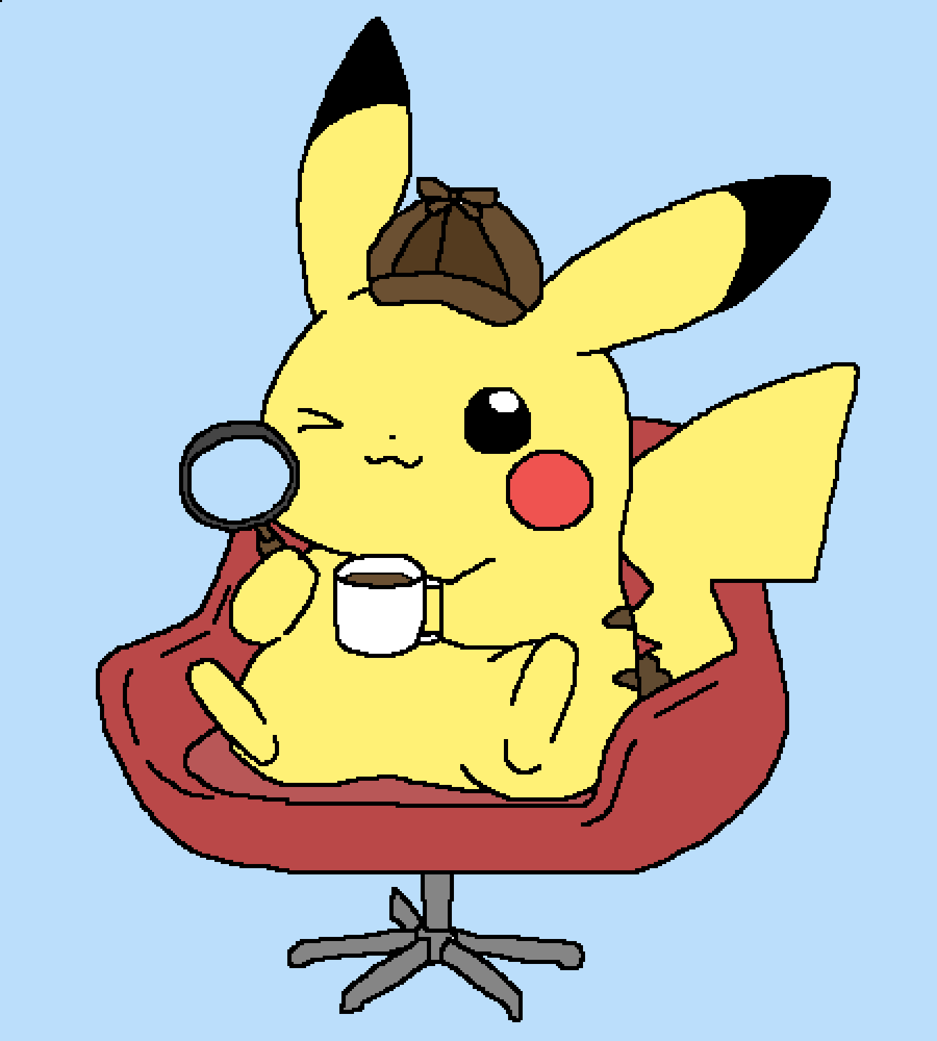 Pixilart - Detective Pikachu Base by MochixPanda