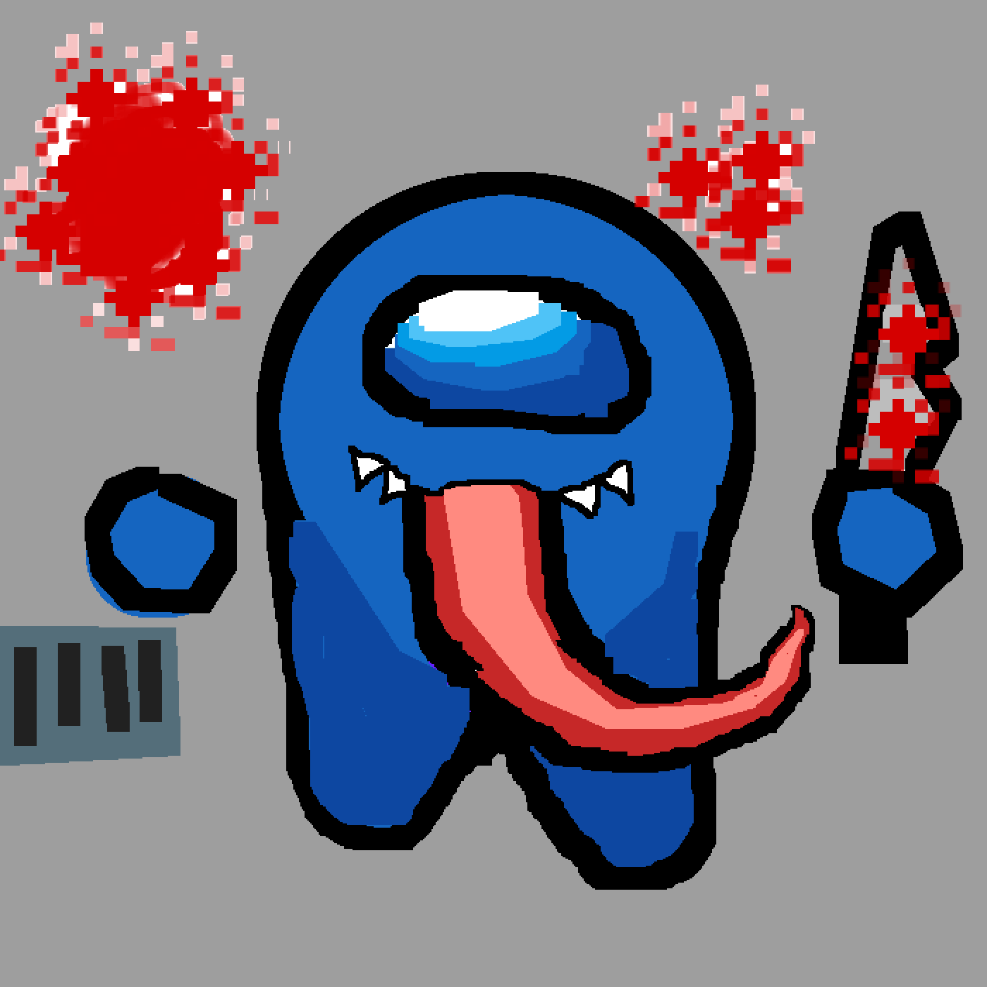 Pixilart - blue sus by alex-the-cat