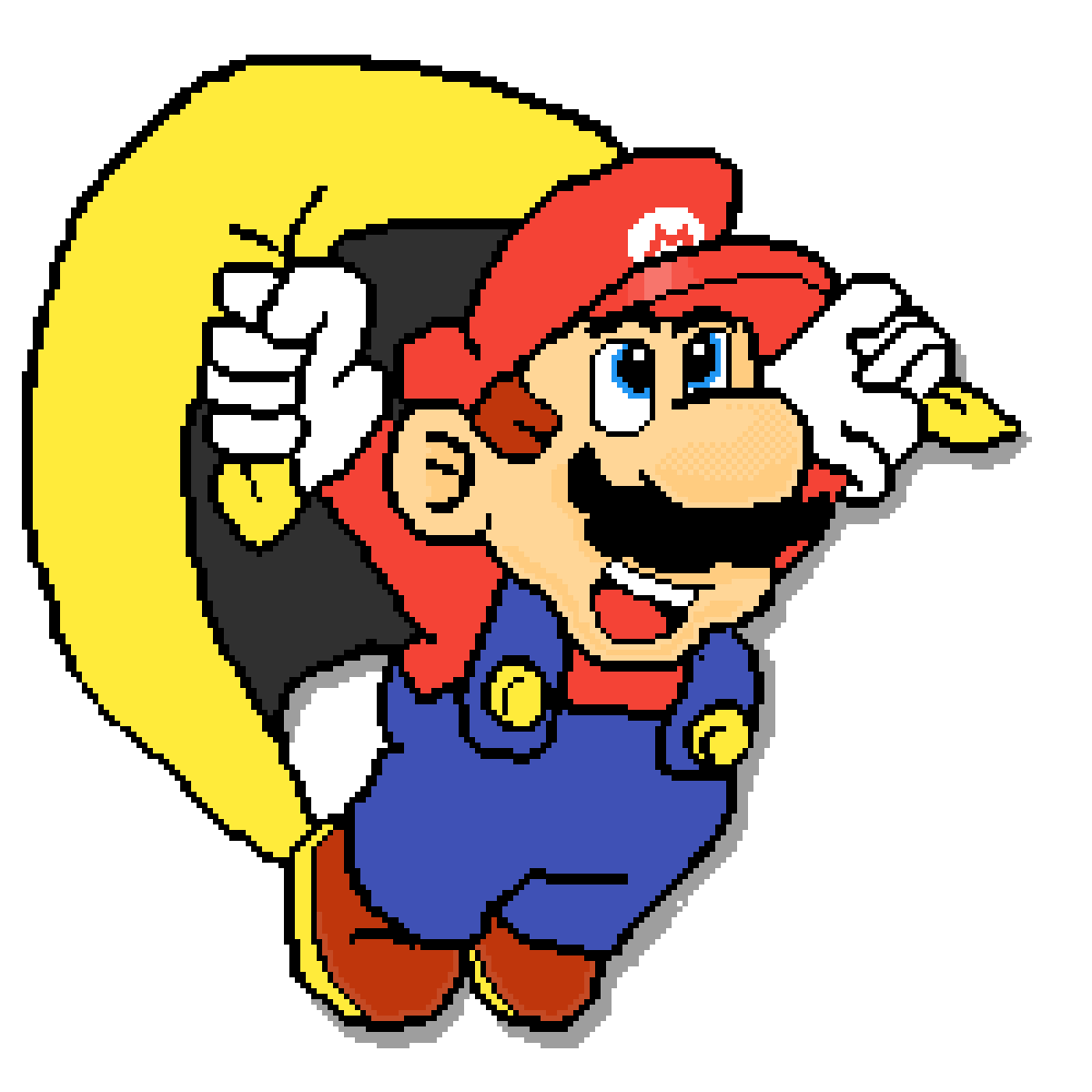Pixilart - Mario in a Cape by MarioBrosPix