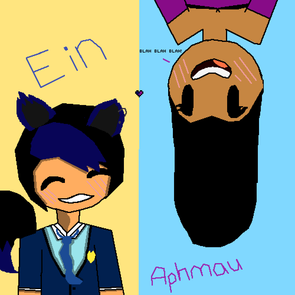 Editing Aphmau X Ein - Free online pixel art drawing tool - Pixilart