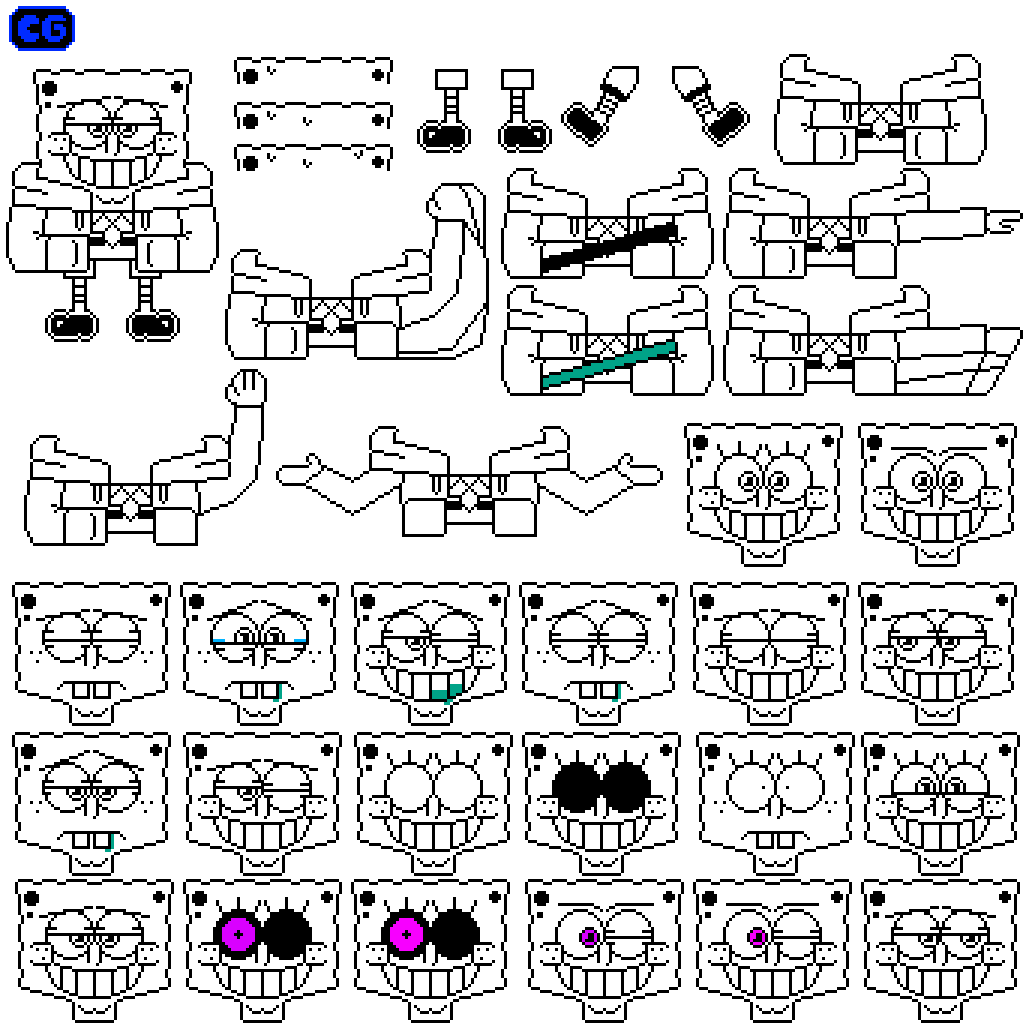Pixilart - Spongebob battle sheet by SpongeChris