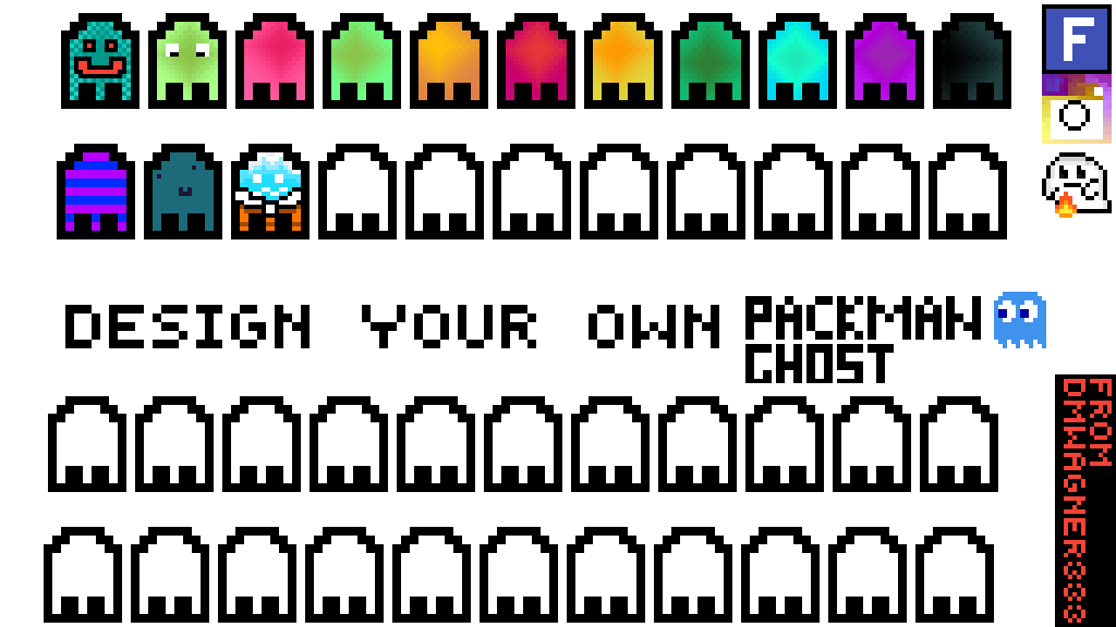 Editing Create Your Own PAC-Man Ghost - Free online pixel art drawing ...