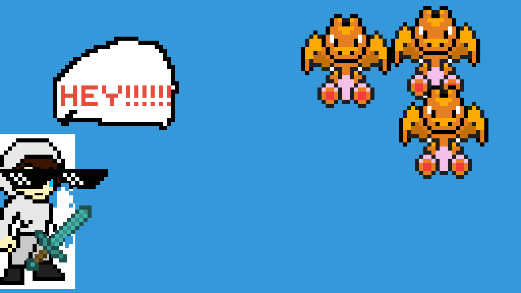 Pixilart - The mlg leo v.s. 3 dragons by RedDiamondx