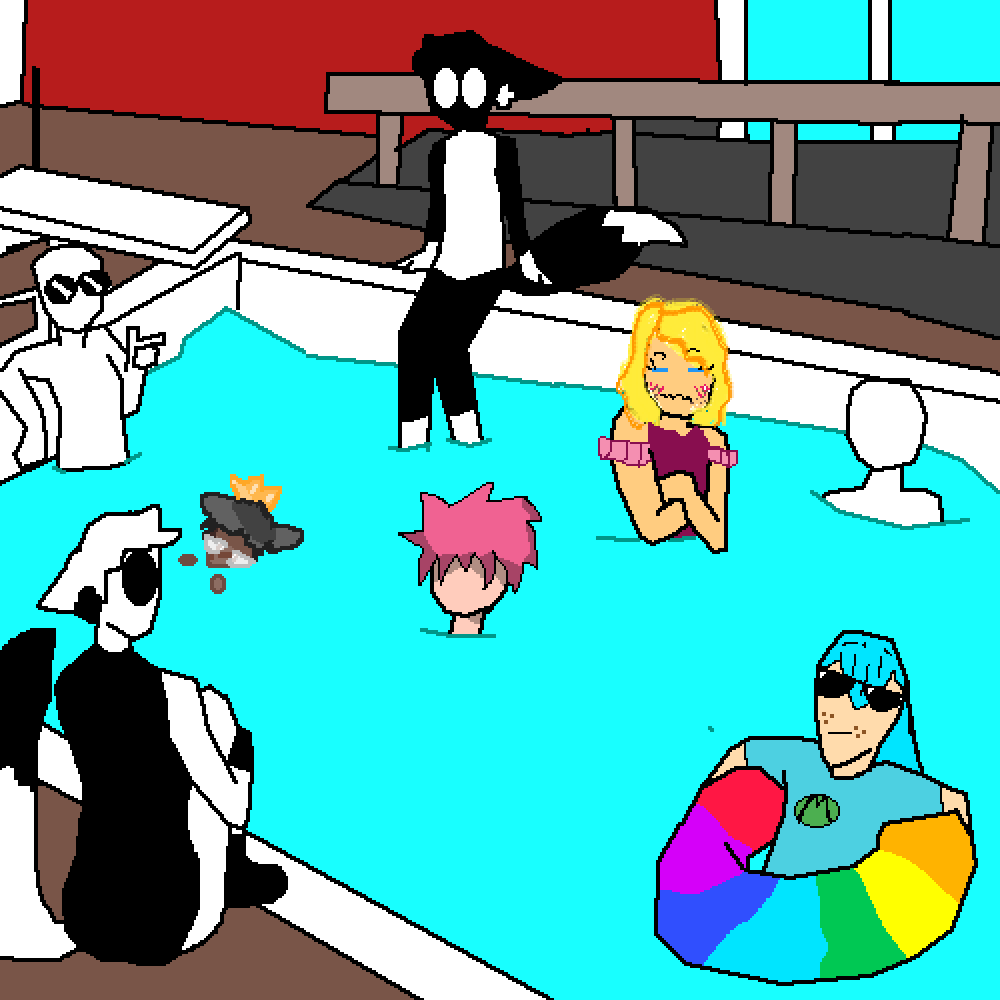 Edición Pool Party - Herramienta gratuita de dibujo en línea de pixel ...
