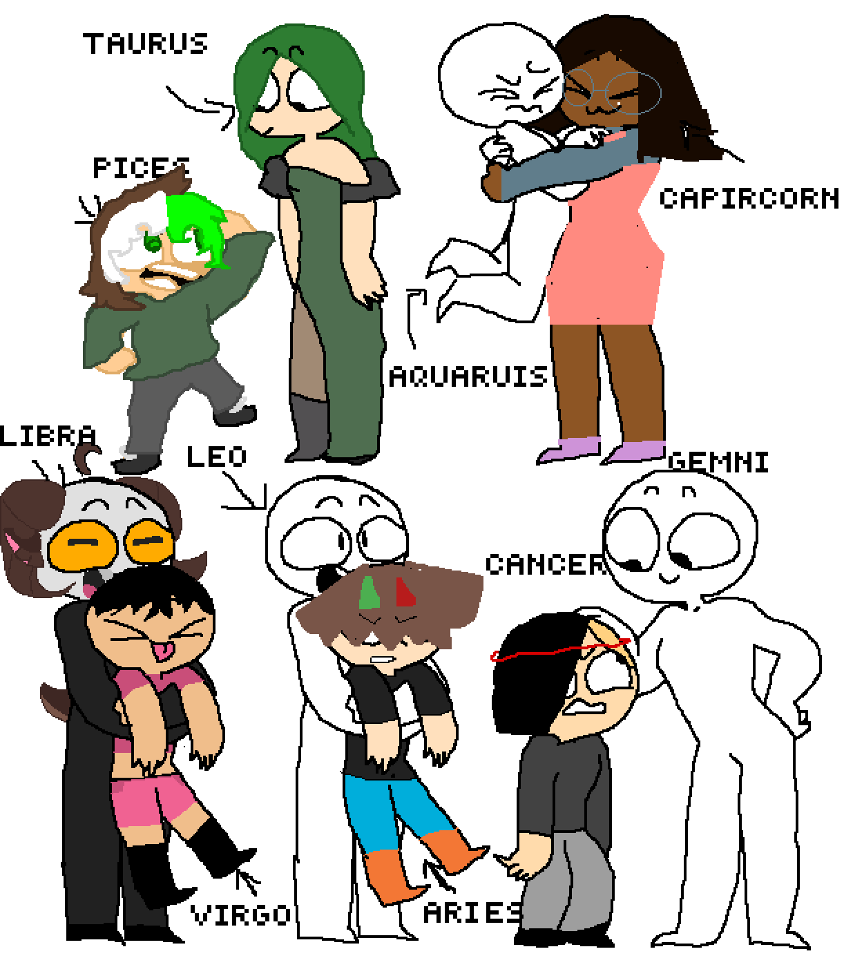 Pixilart - zodiac bases by 1NKY1331