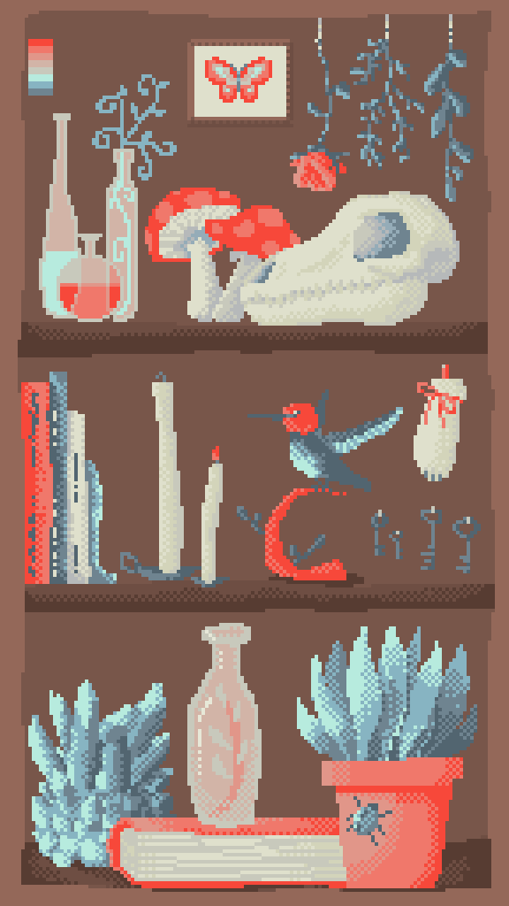 Pixilart - A Witch's Shelves by LoneWanderer