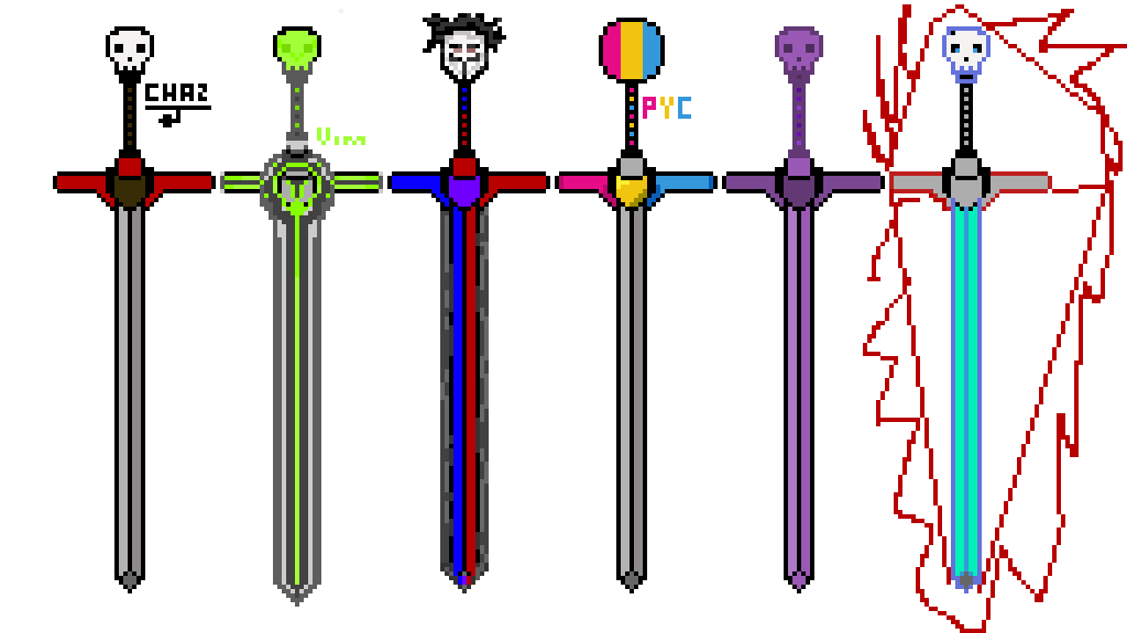Editing design your own sword - Free online pixel art drawing tool ...