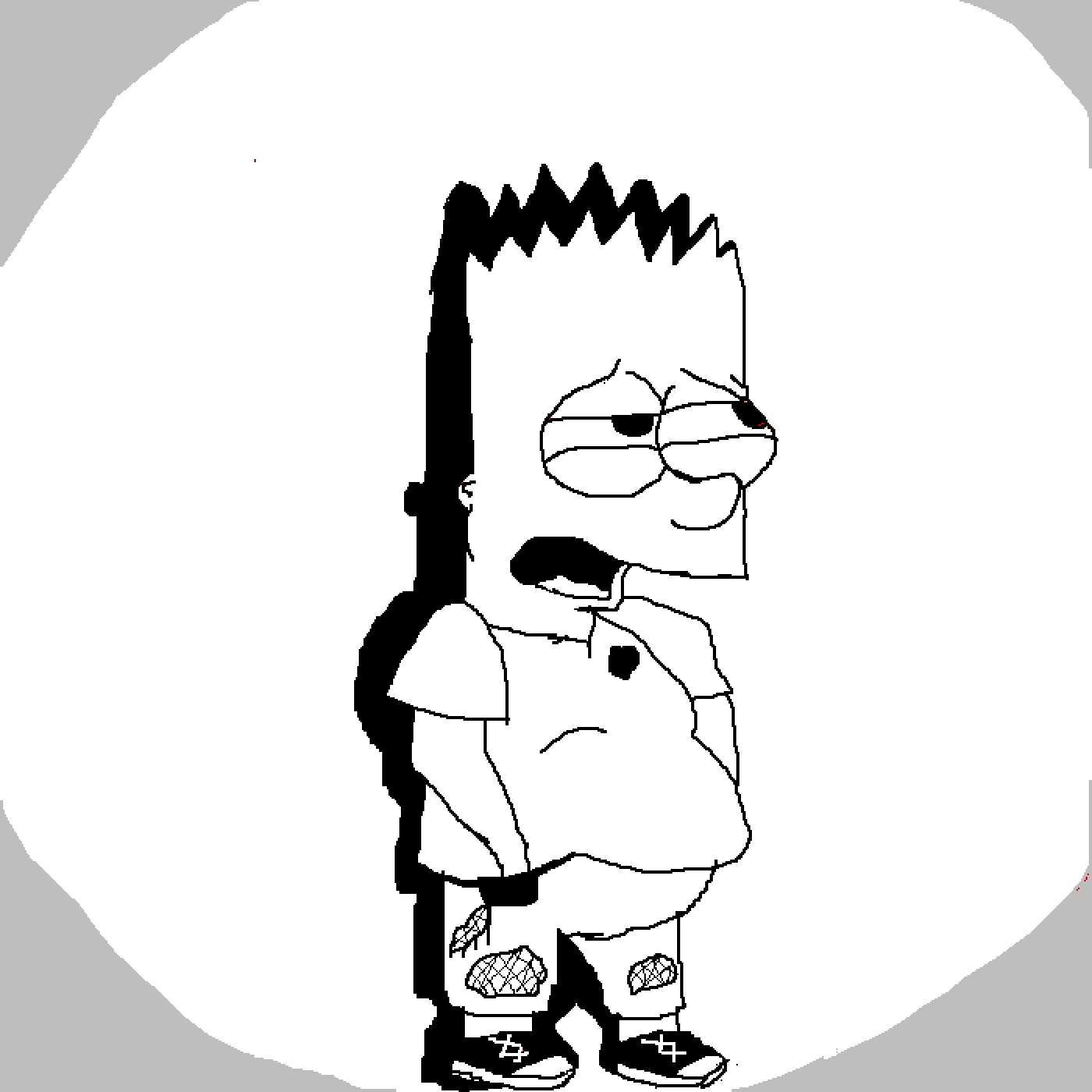 Pixilart - Bart Simpson Base by ssshadowzz