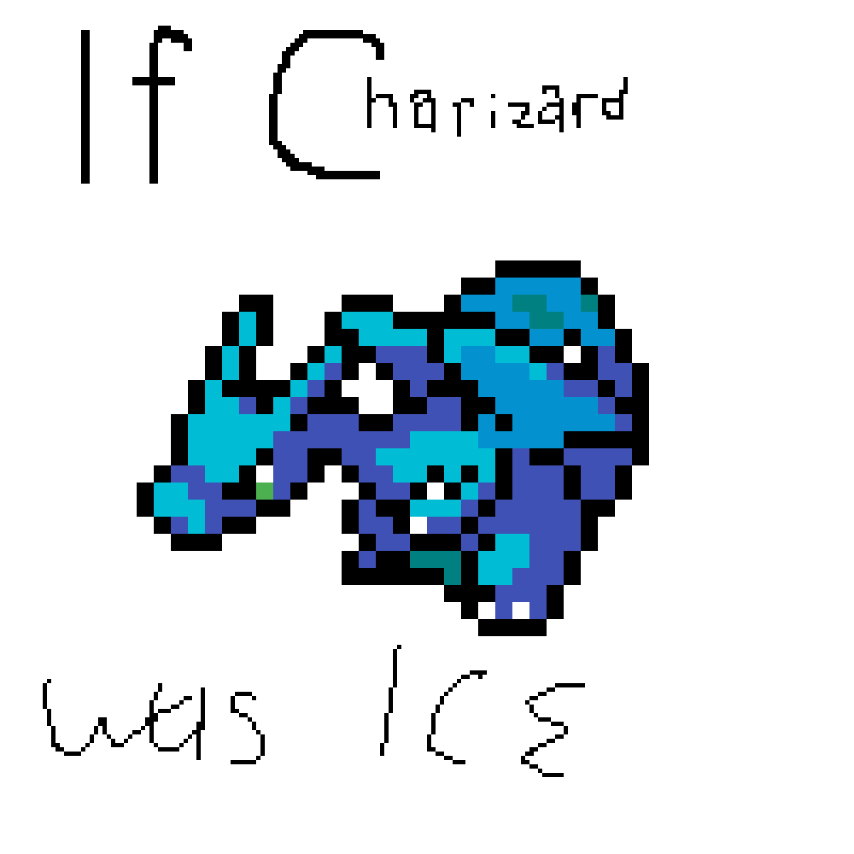 Pixilart - If Charizard was an Ice Type by Endrapopp