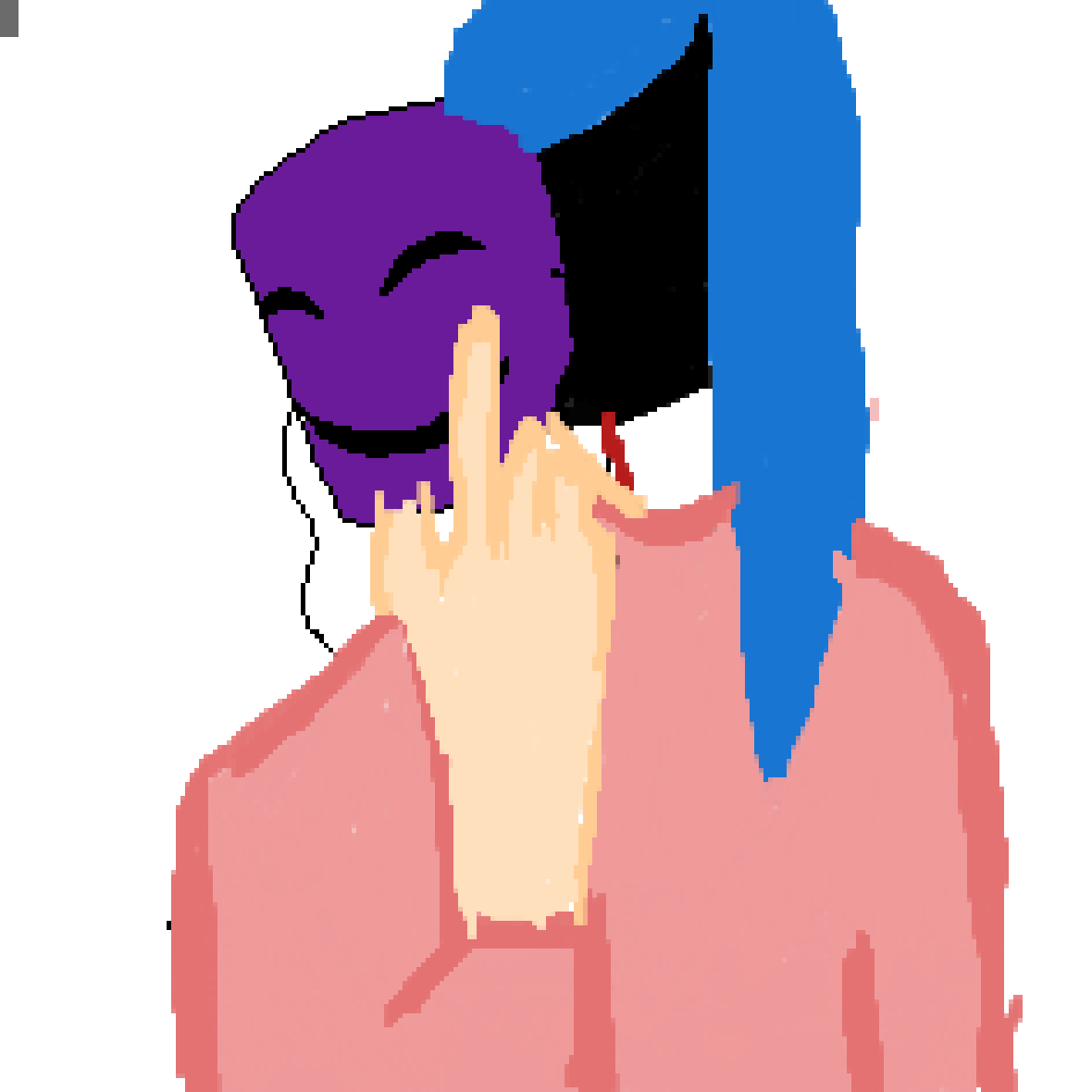 Pixilart - Fake smile by Shadow-wolff