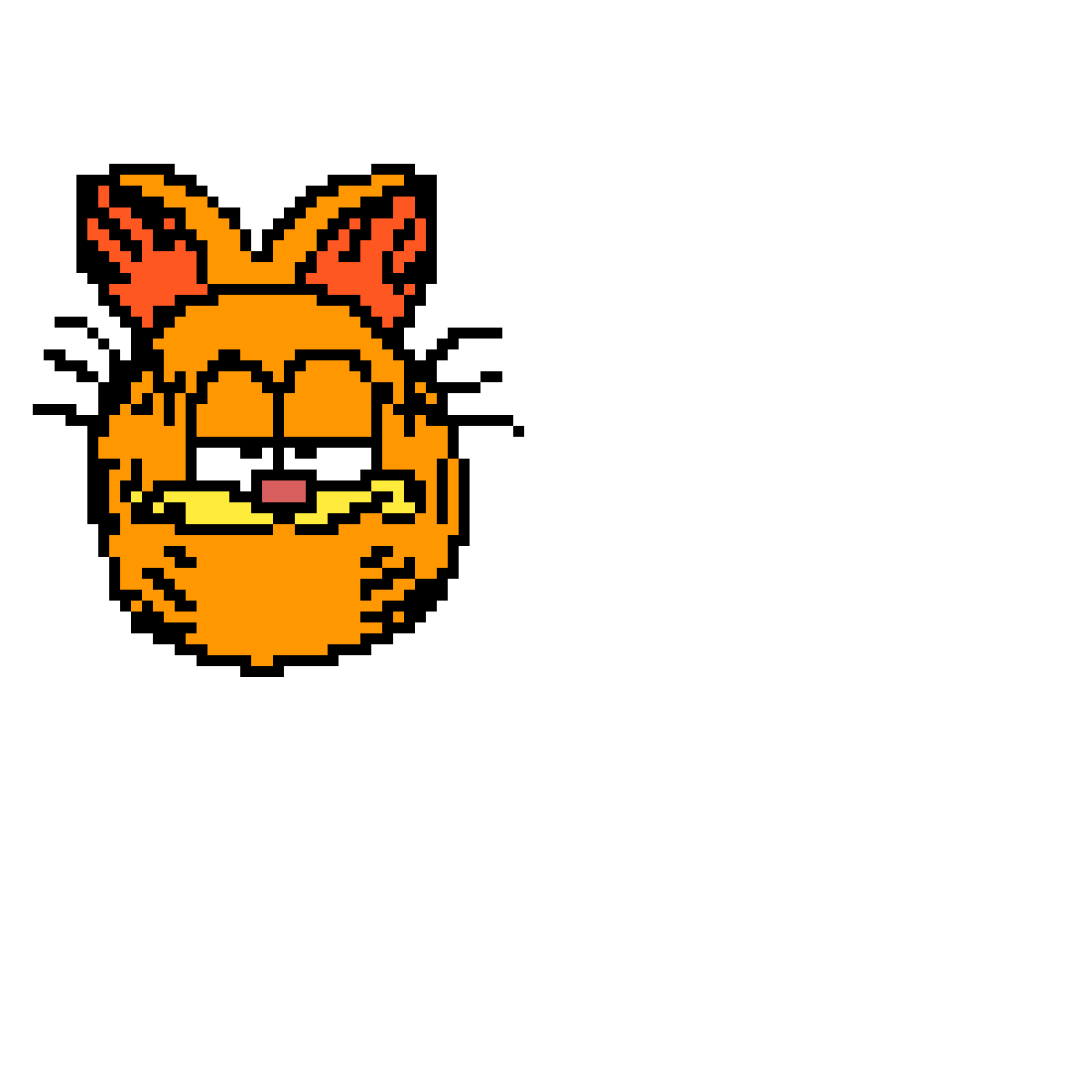 Editing Garfield - Free online pixel art drawing tool - Pixilart