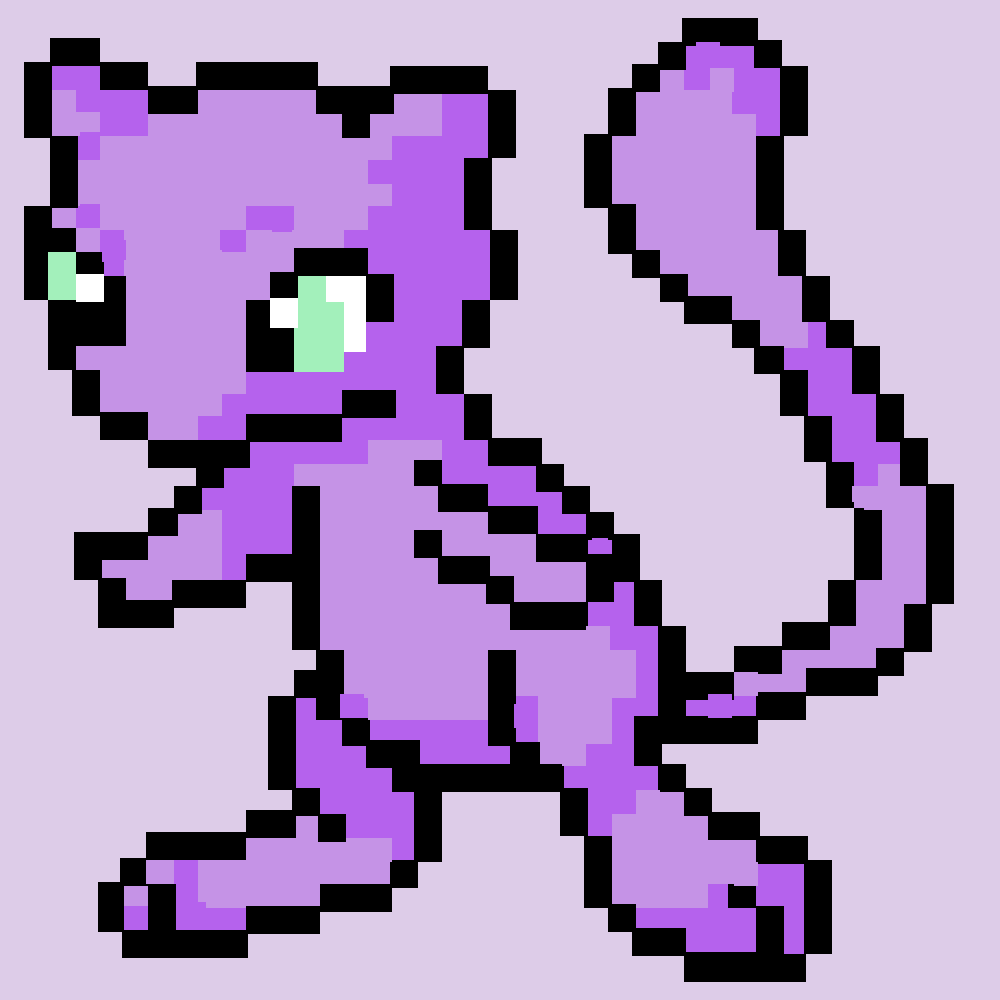 Pixilart - Purple Mew! (Or a Mew and Muk Fusion) by BittenKitten